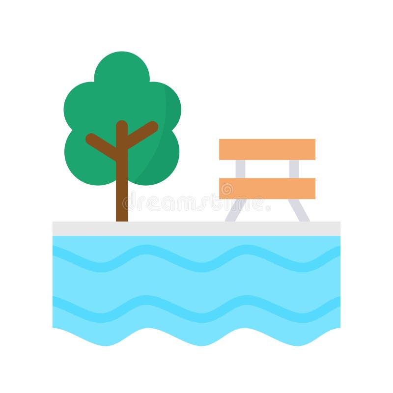 Lake Icon Image. stock vector. Illustration of lakefront - 284237076