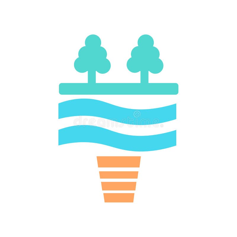 Lake Icon Vector Sign and Symbol Isolated on White Background Stock ...