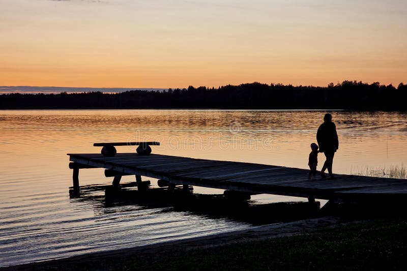Lake Inesis in Summer Evening, Latvia Stock Image - Image of outdoor ...
