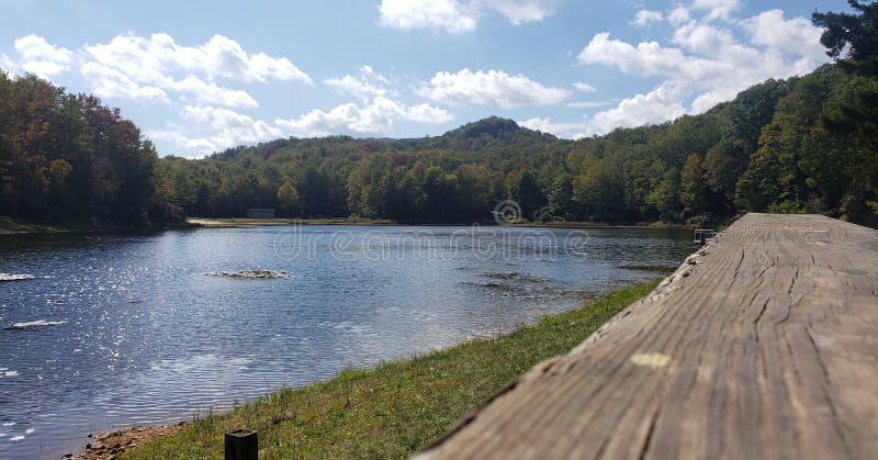 Lake Inside an Island in Atlantic Ocean Stock Image - Image of ...