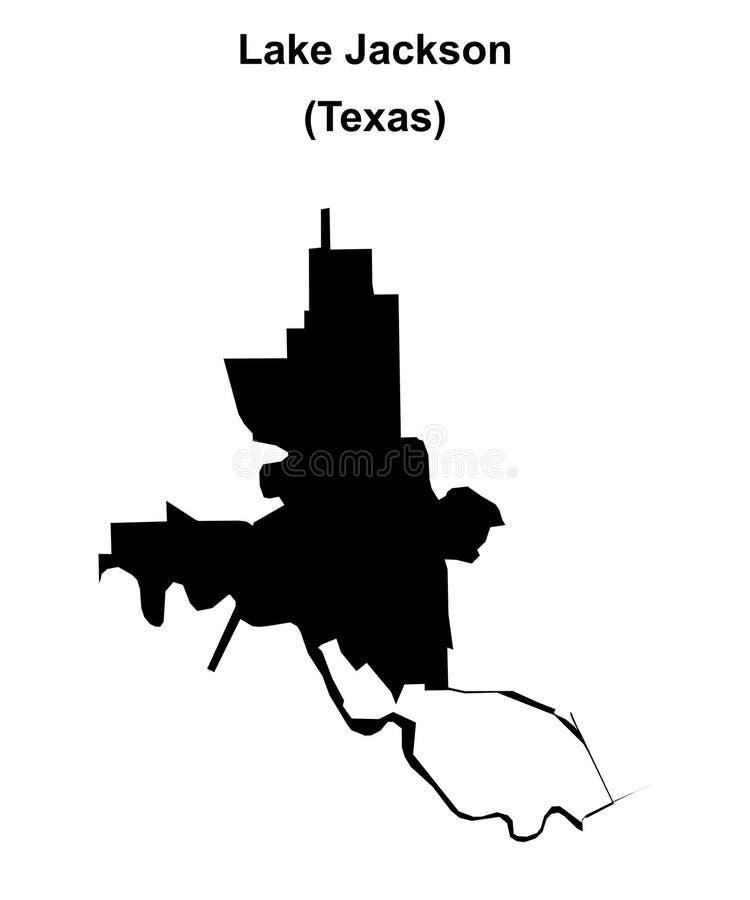 Lake Jackson outline map stock vector. Illustration of shape - 357646639