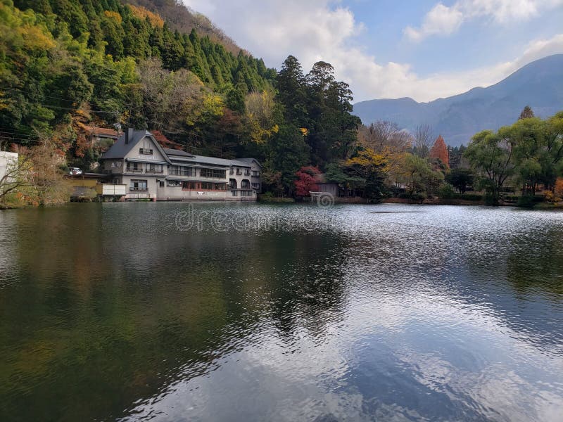A lake in Japan stock image. Image of mountain, fjord - 205579637