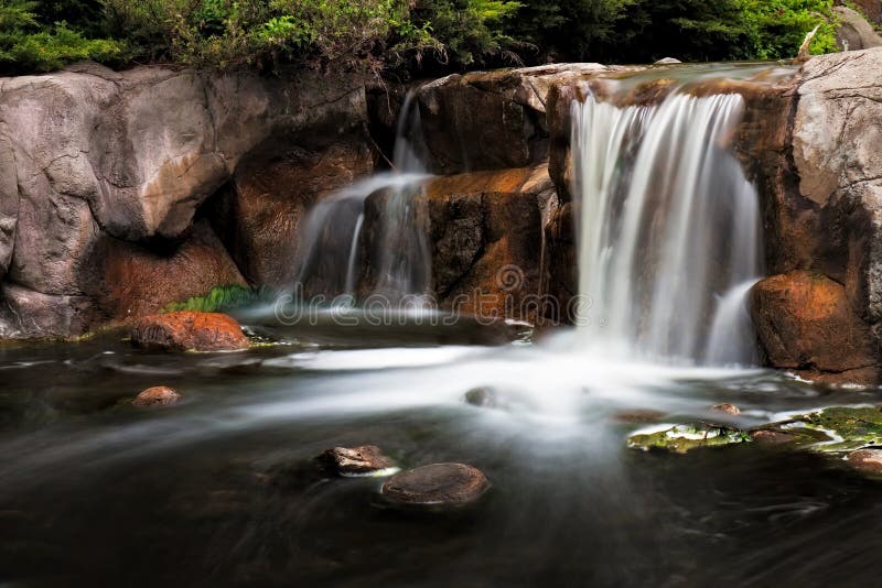 Lake Katherine Waterfall stock image. Image of stone - 24518021