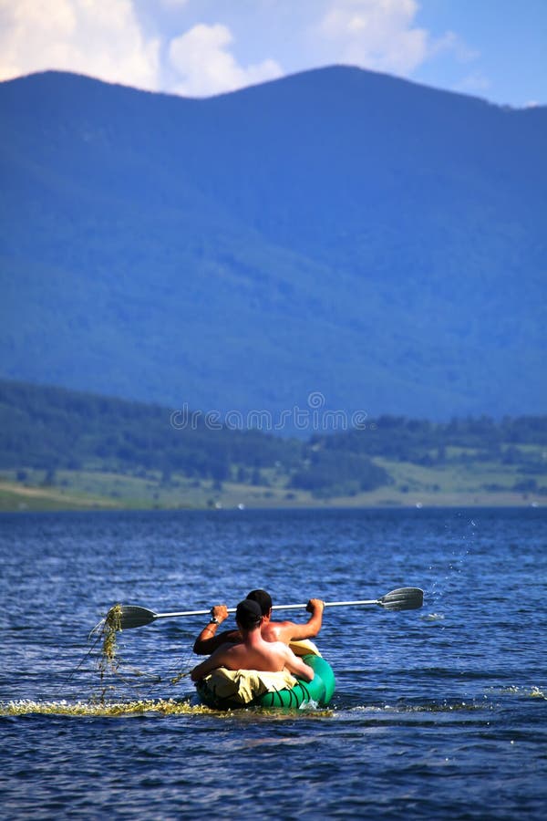 Lake with kayak stock image. Image of outdoors, sport - 31938927