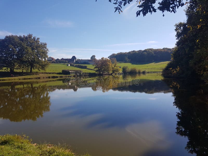 Lake stock photo. Image of lake, farm, beautiful, country - 107140844