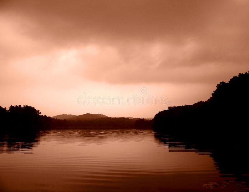 Lake Landscape stock photo. Image of dusk, overcast - 112101190