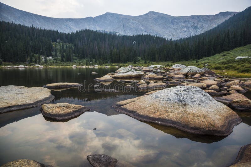 Lake Landscape in Mount Evans Wilderness Stock Image - Image of natural ...