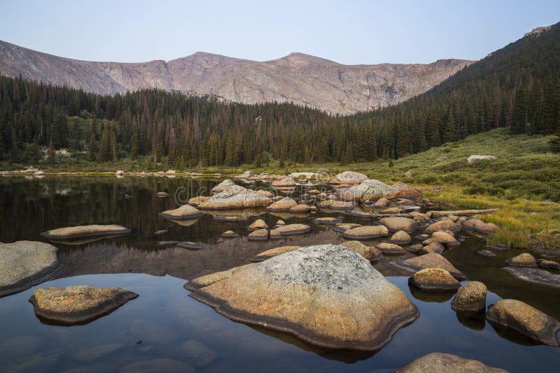 Lake Landscape in Mount Evans Wilderness Stock Image - Image of evans ...