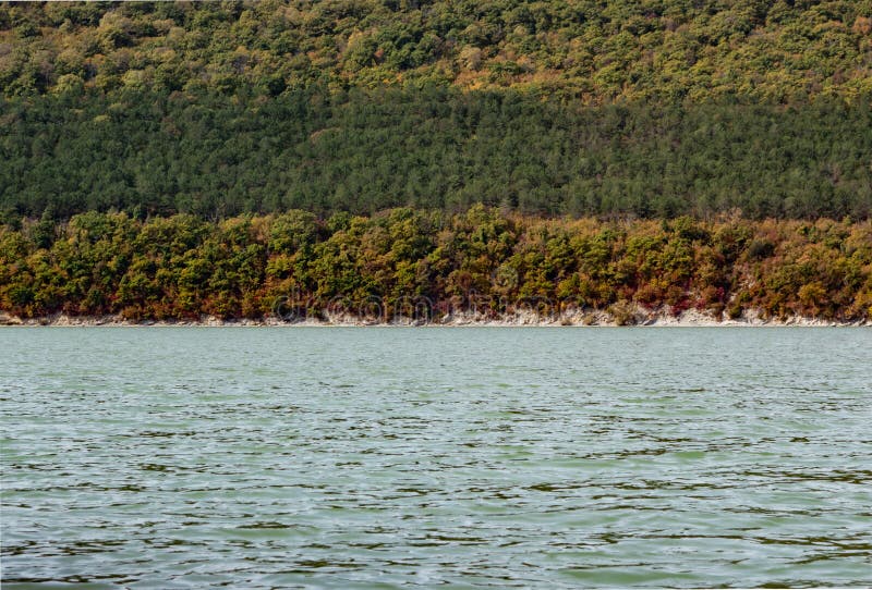 Lake Landscape Naturally Divided into Horizontal Lines Stock Photo ...