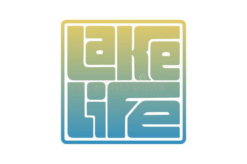 Lake Life logo design stock vector. Illustration of script - 249864085