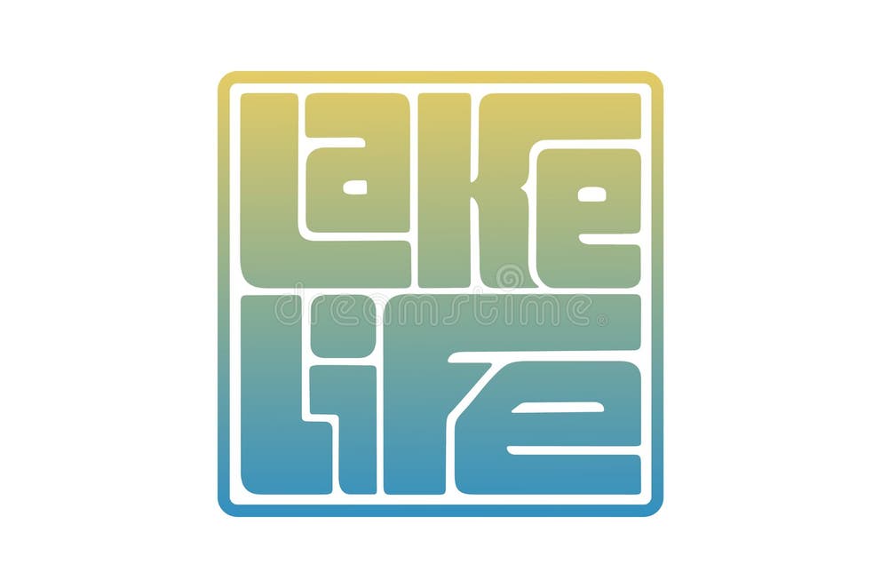 Lake Life logo design stock vector. Illustration of script - 249864085