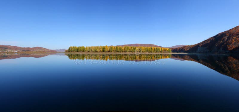 Lake of the Light and Shadow and Autumn Colors Stock Image - Image of ...