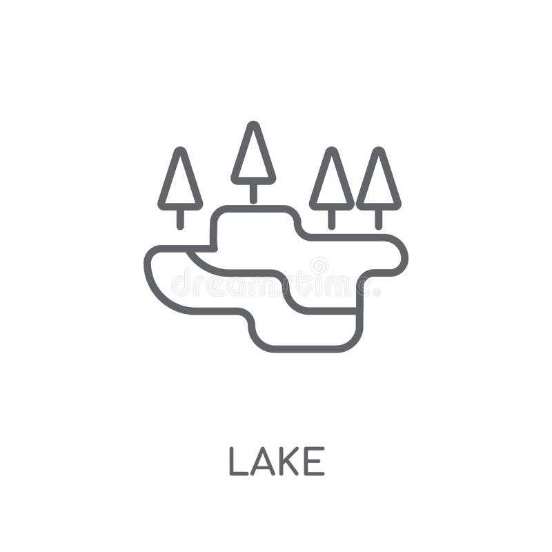 Linear Lake Bled Icon From Buildings Outline Collection. Thin Line Lake ...