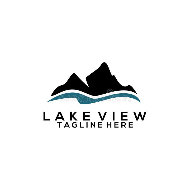 Lake Logo Design Concept Template Vector Stock Illustration ...