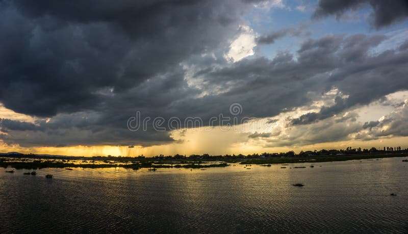 Lake, Long Corridors, Beautiful Sky Stock Image - Image of province ...