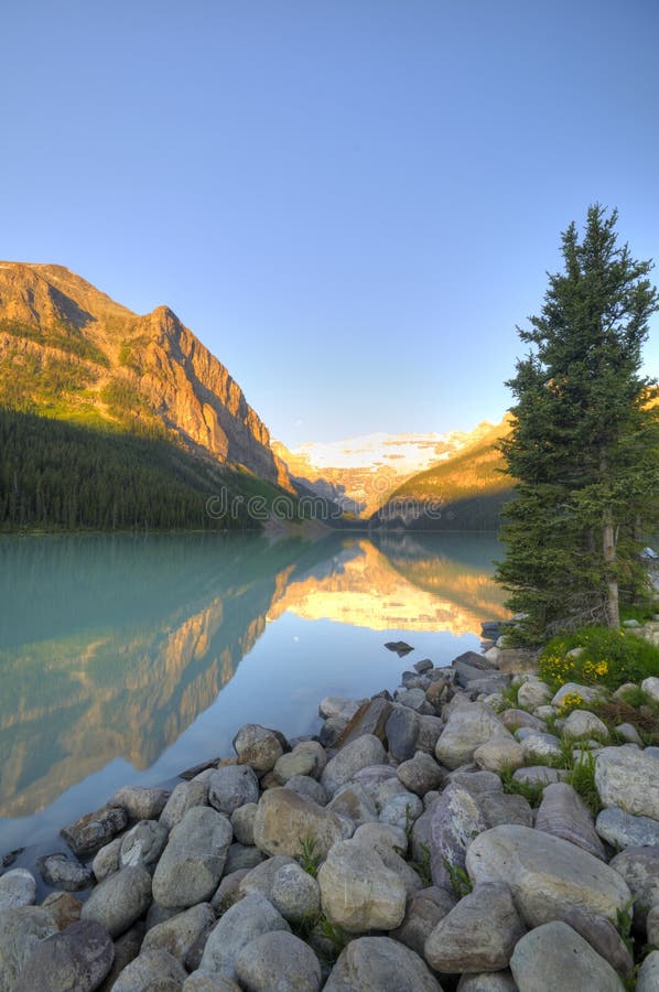 Lake Louise stock image. Image of rocky, banff, nature - 6065585