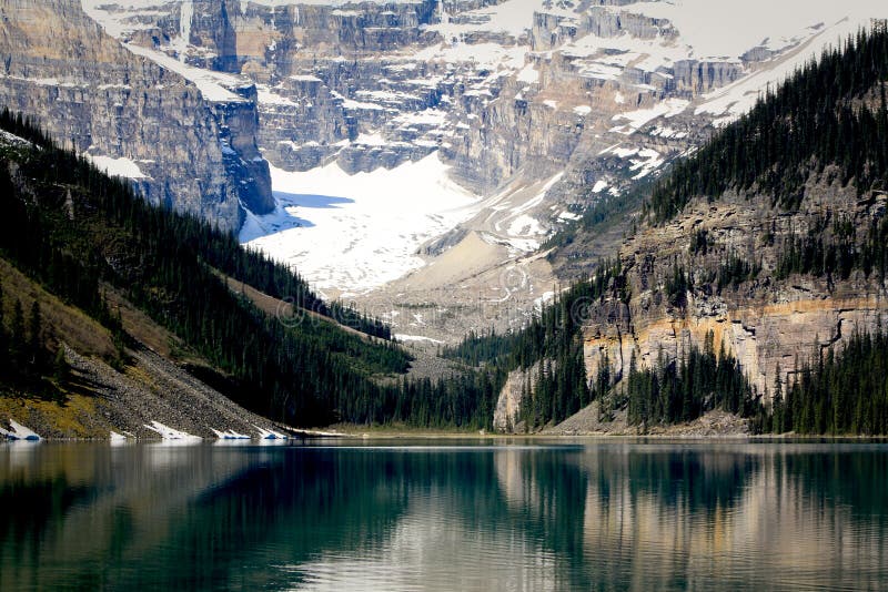 Lake Louise in Spring stock photo. Image of cliffs, park - 22759686