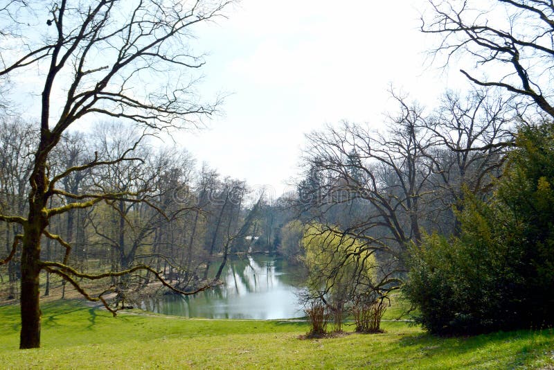 Lake in Maksimir Park, Zagreb, Croatia Stock Image - Image of footpath ...