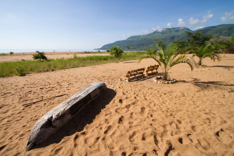 Lake Malawi beach stock image. Image of blue, dugout - 22164653