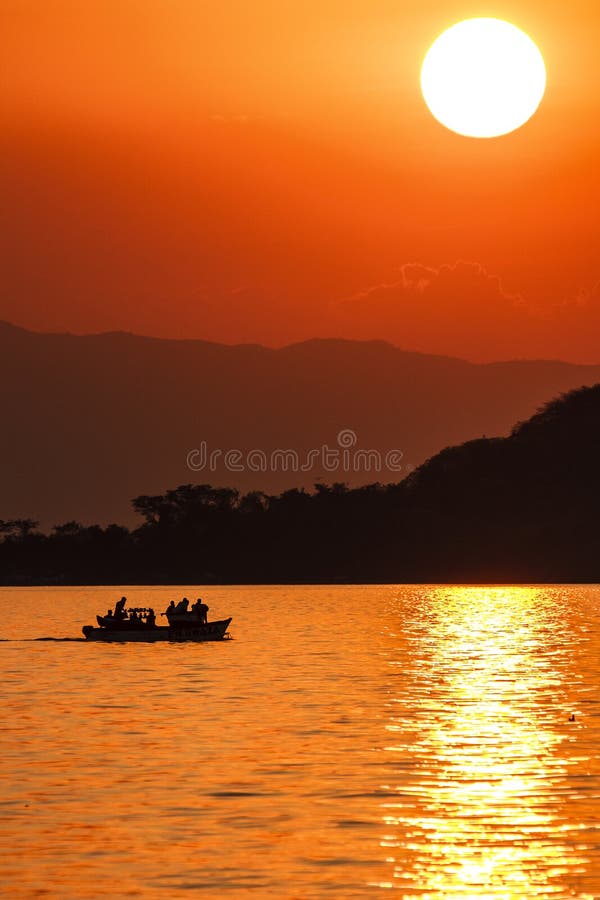 Lake Malawi Sunset stock photo. Image of water, holiday - 52149314