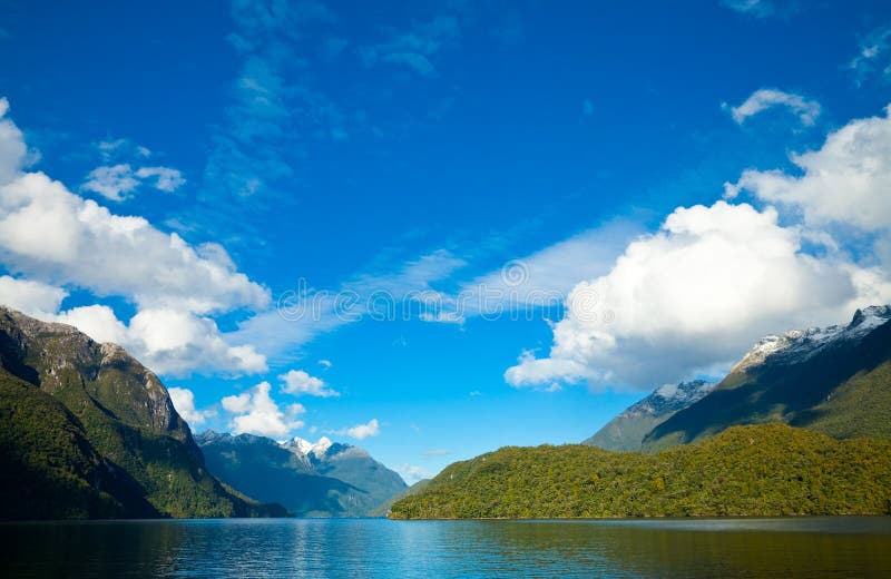 Lake Manapouri stock photo. Image of dramatic, calm, fjord - 14070082