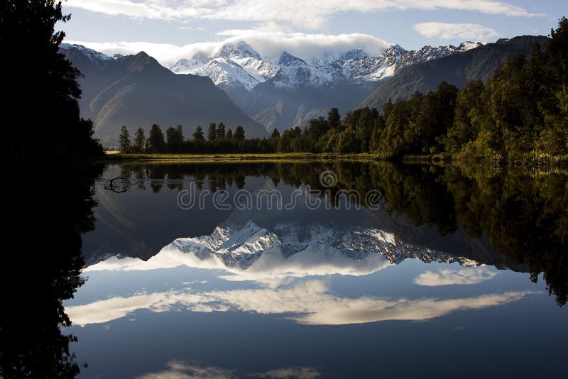 Lake Matheson stock photo. Image of reflection, river - 6247888