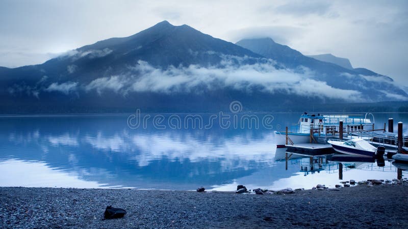 Lake Mcdonald stock image. Image of fall, national, black - 1411003