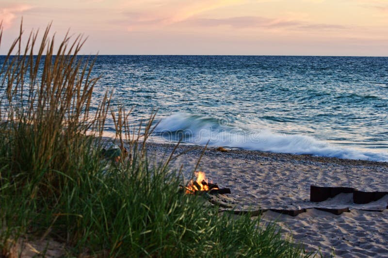 Lake Michigan in Winter stock photo. Image of michigan - 13404948