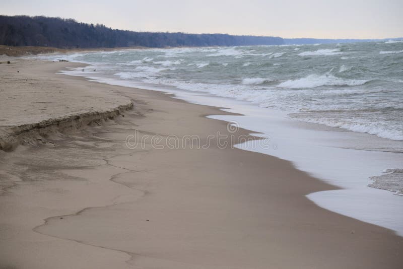Lake Michigan Coast stock photo. Image of hollow, coast - 64495976