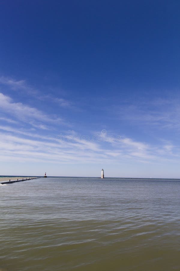 Elberta Beach, Frankfort, Michigan in Summer Stock Image - Image of ...