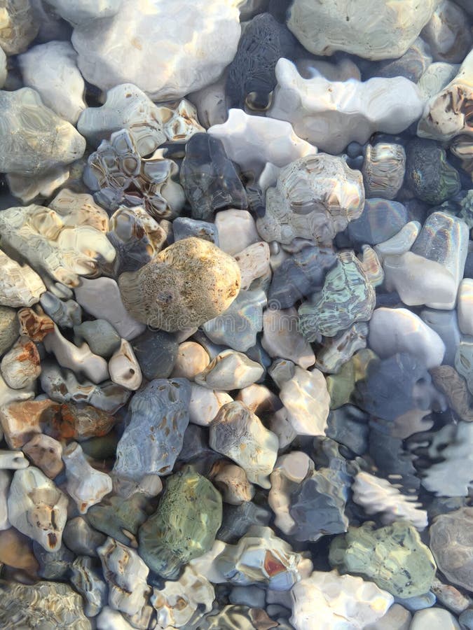Lake Michigan Rocks Under Water Stock Image - Image of town, lake ...