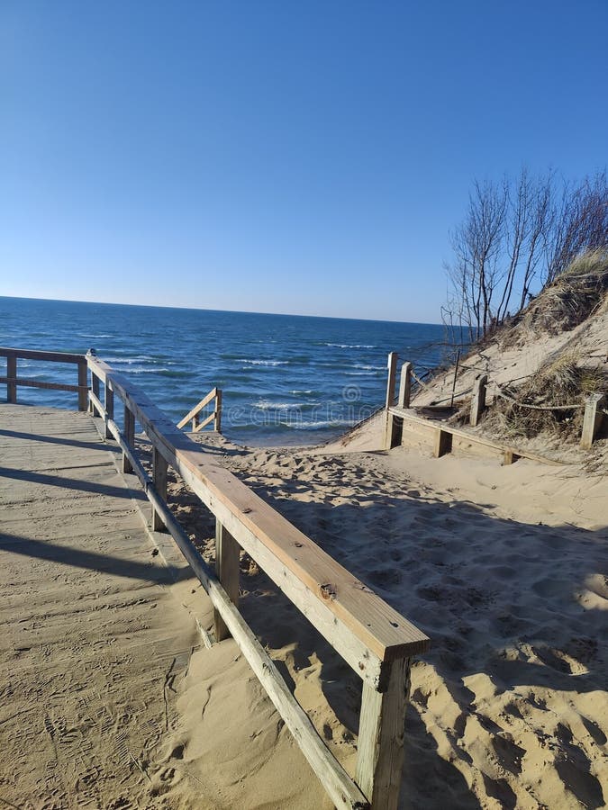 Lake Michigan view stock photo. Image of michigan, calm - 275010194