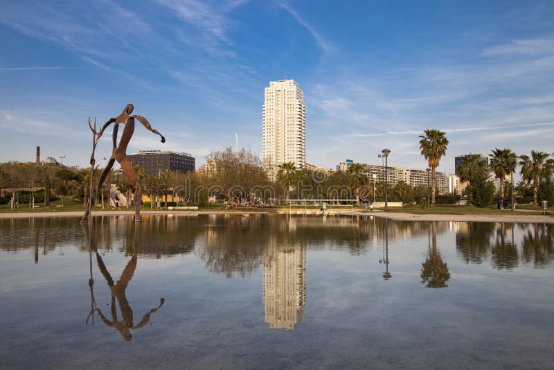 Lake in the Middle of the Turia River Park Editorial Stock Photo ...