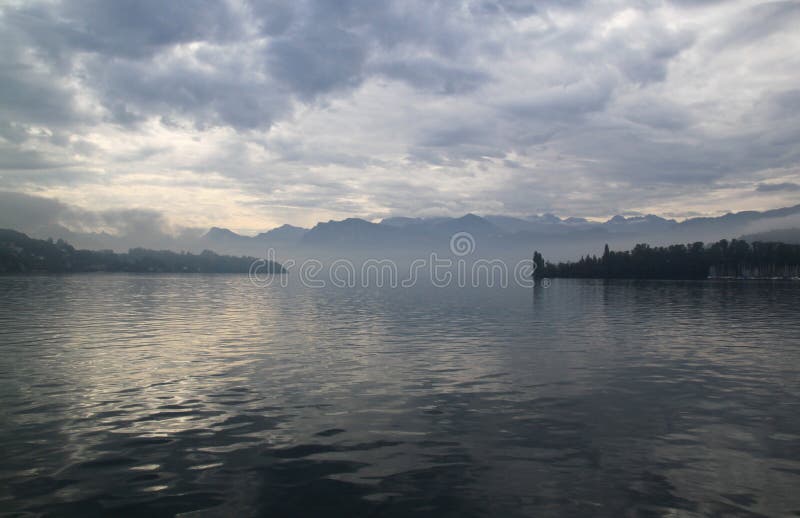 Lake in Mist stock image. Image of calm, foggy, sunrise - 49944995