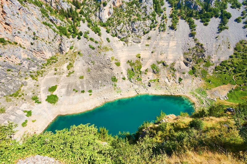 Lake Modro stock photo. Image of modro, dalmatia, rock - 98122724