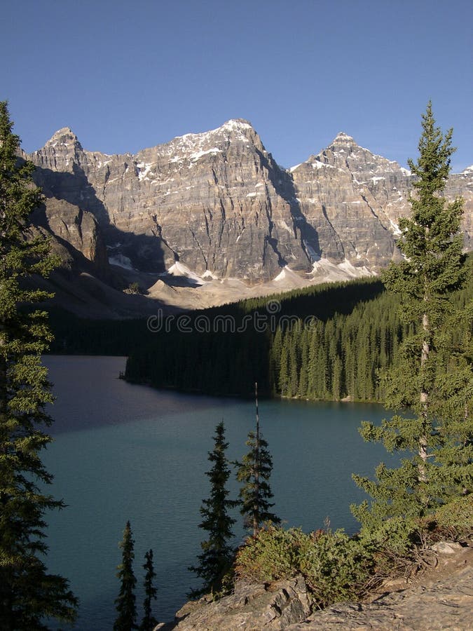 Lake Moraine 01 stock image. Image of outdoors, wilderness - 213959