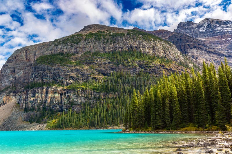 Lake Moraine, Banff stock photo. Image of alberta, calm - 267768364