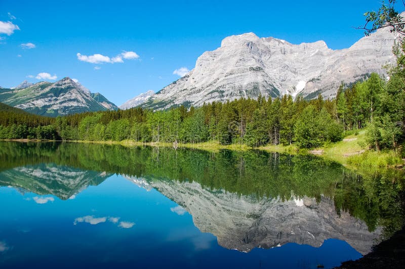 A Lake with the Mountain Reflection on the Water Stock Photo - Image of ...