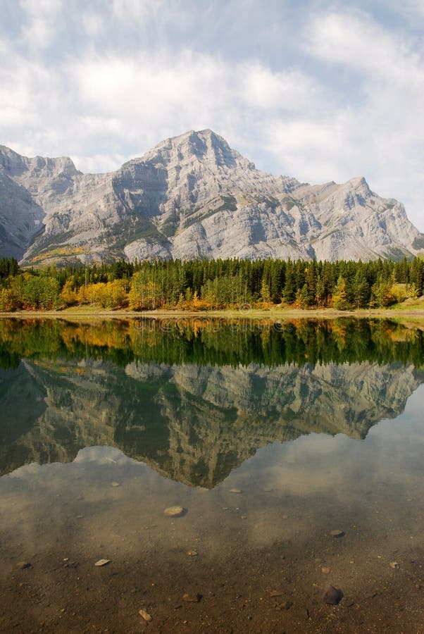 Lake and Mountain Reflections Stock Image - Image of mountains ...