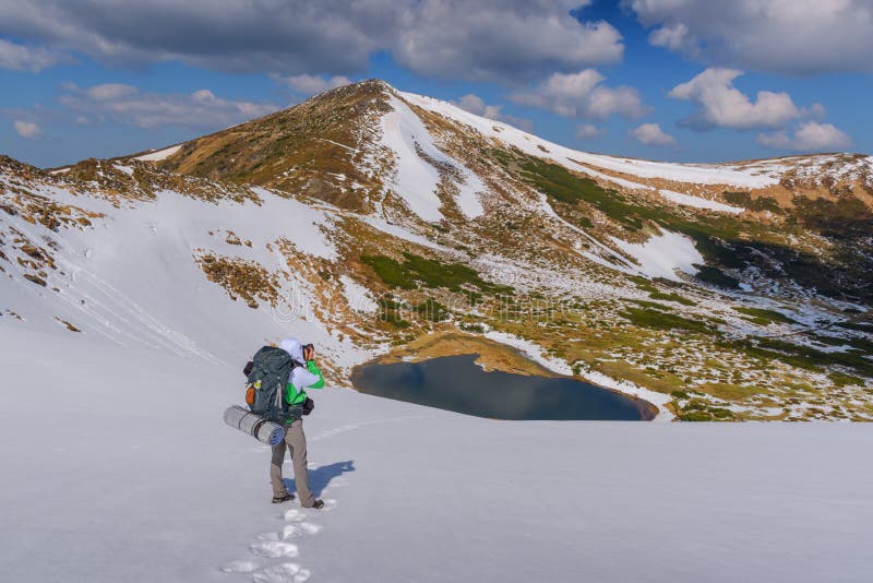 Lake stock photo. Image of horizontal, alpine, climb - 74315008