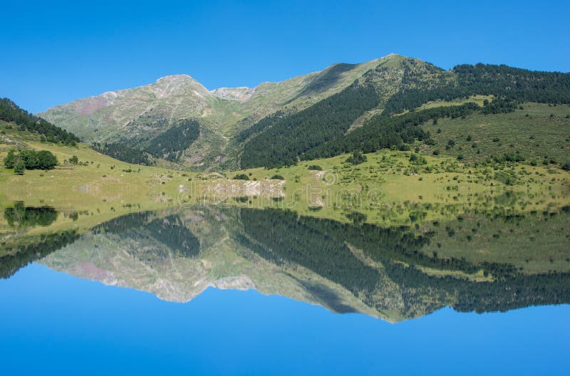 A Lake in the Mountain Under the Blue Sky Stock Photo - Image of blue ...