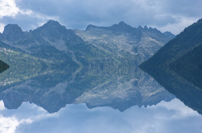 A Lake in the Mountain Under the Blue Sky Stock Photo - Image of lonely ...