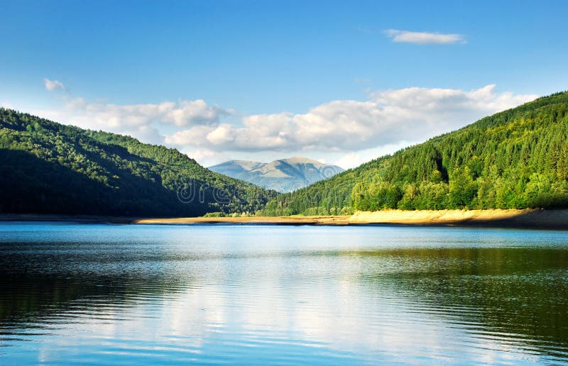 Lake in mountains stock photo. Image of fjord, water - 15727970