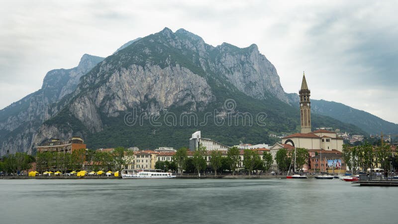 Lake Mountains in the City of Lecco, Italy Stock Photo - Image of alps ...
