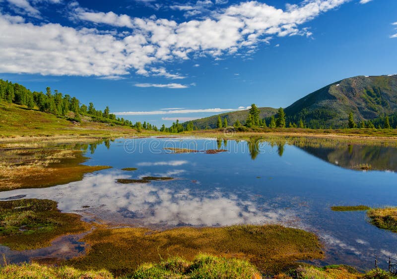 Lake on Mountains Khamar-Daban Stock Image - Image of siberian, region ...