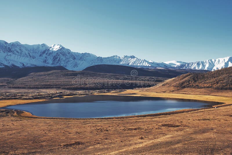 Lake and Mountains. Landscape of Altai Stock Photo - Image of ...