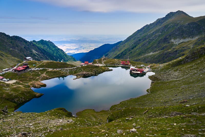 Lake between mountains stock photo. Image of hiking - 254918546