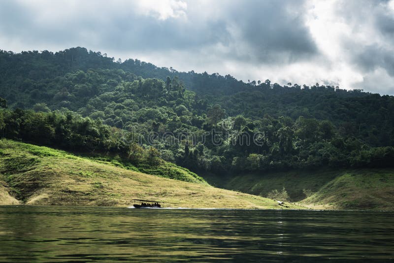 Lake and Mountains after Raining Stock Photo - Image of thailand, plant ...