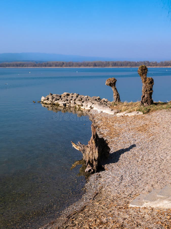Lake Murten, Switzerland stock image. Image of stone - 270891975