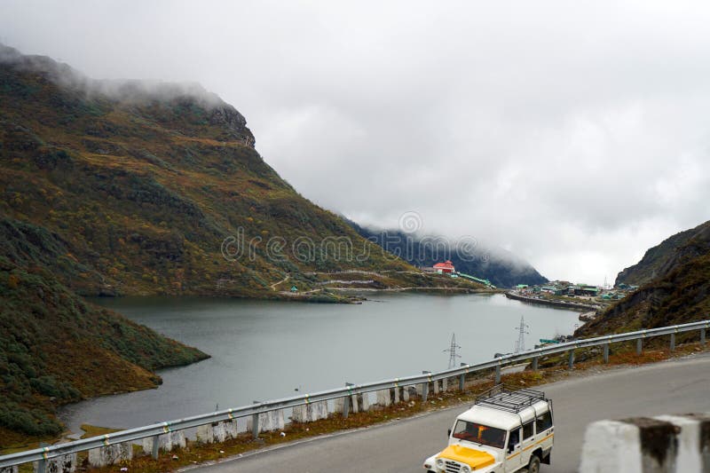 Lake Named Tsomgo or Changu in between Mountain Range at East Sikkim ...